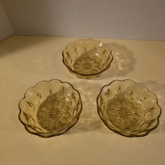Anchor Hocking | Accents | Vintage Amber Glass Bowls 3 Anchor Hocking ...